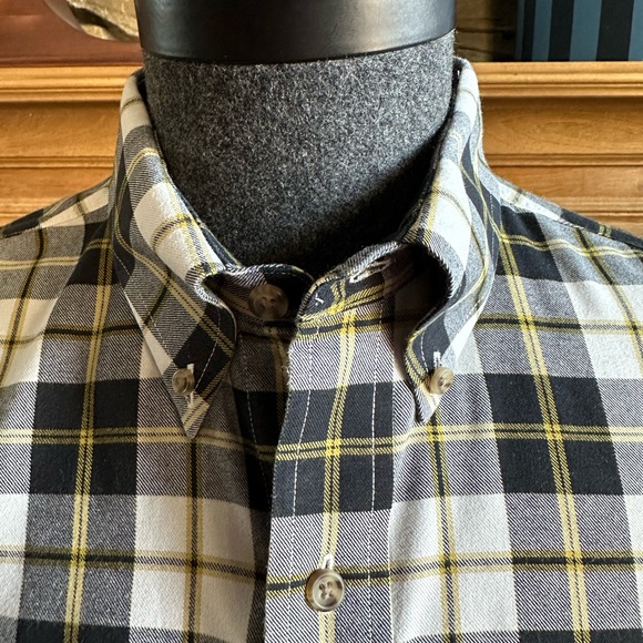 Jacob Miller | Shirts | Jacob Miller Mens Black Gold Plaid Cottonwool ...